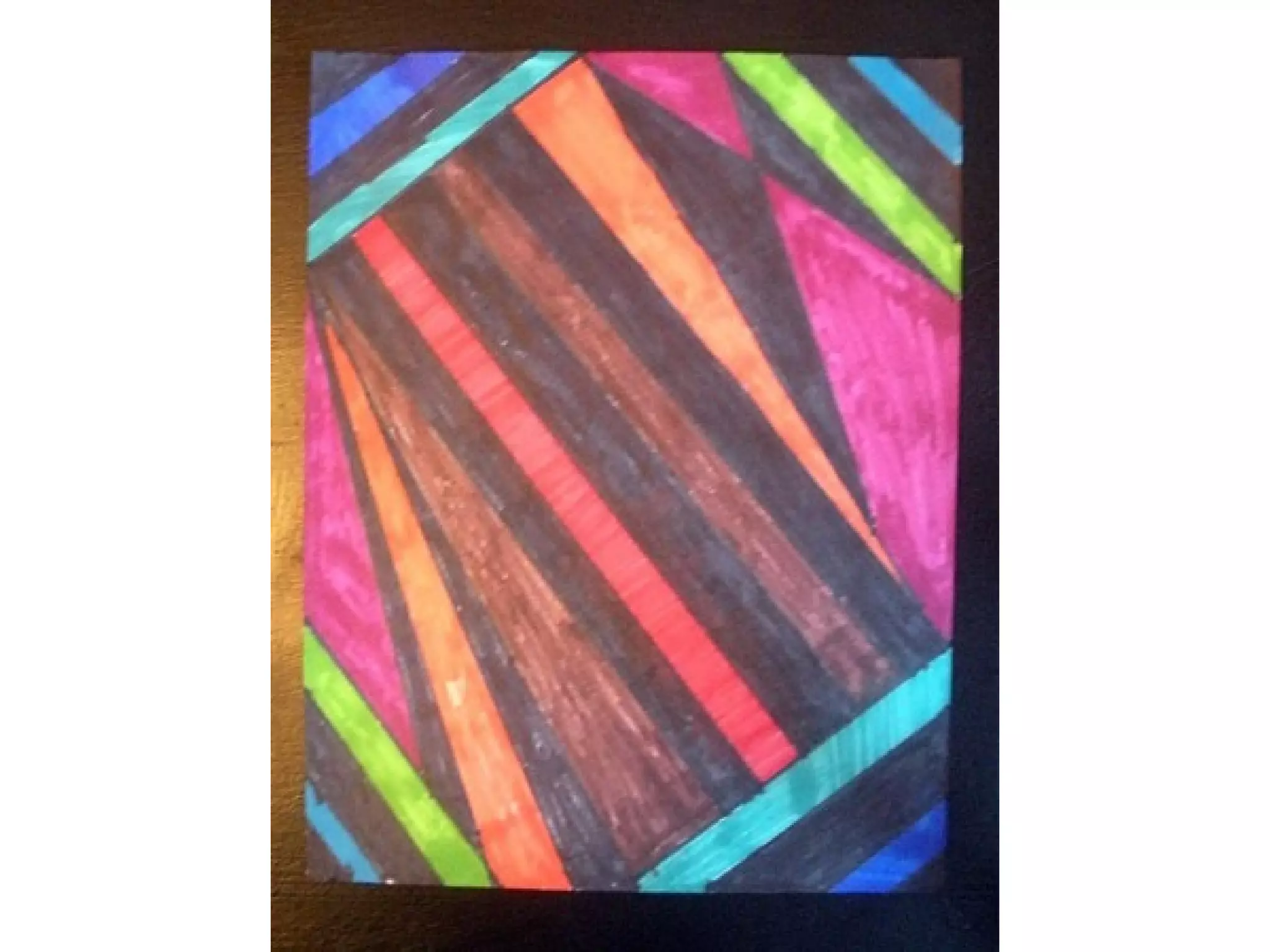 Diagonal line design and color theory | PPT