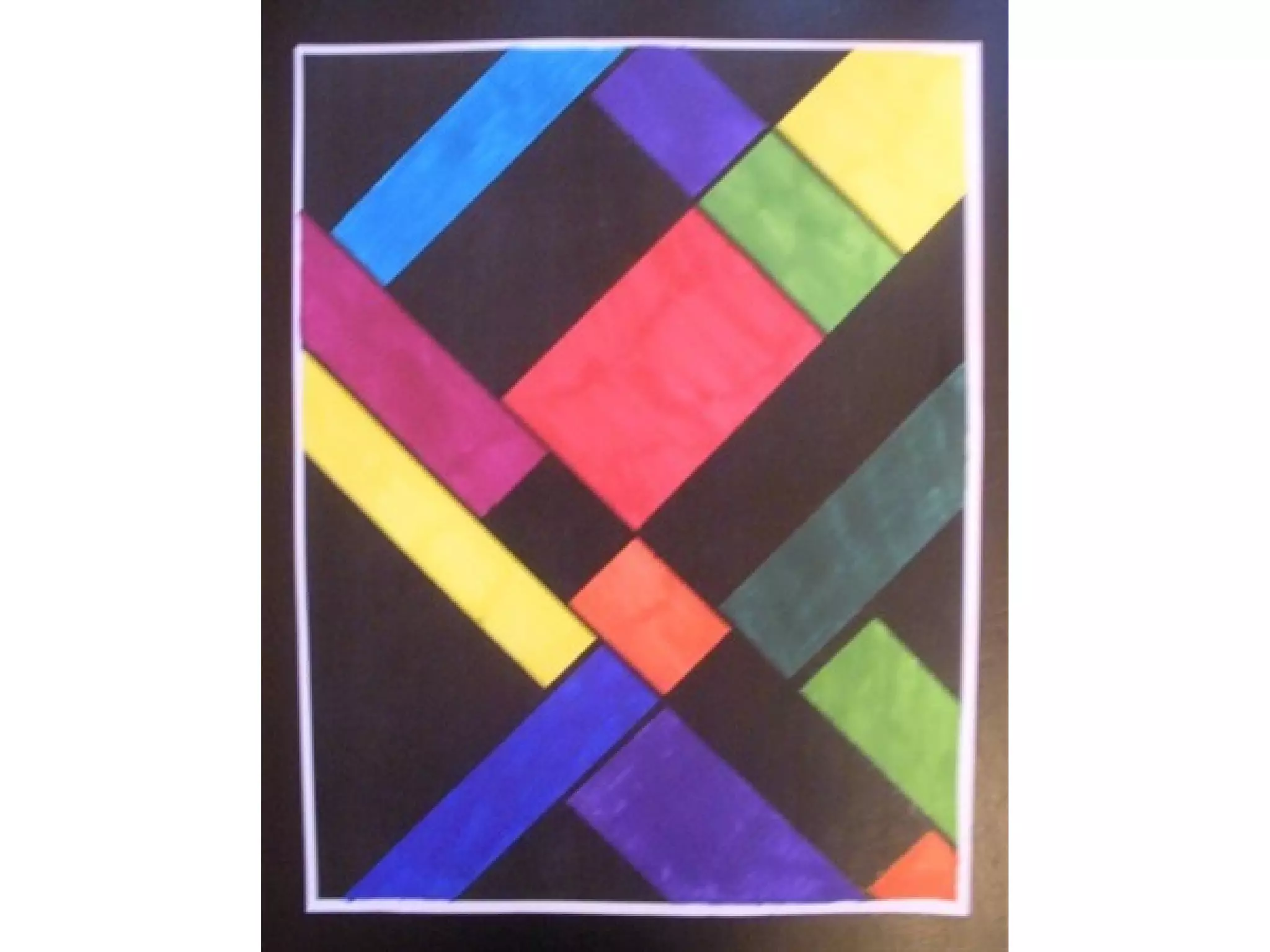 Diagonal line design and color theory | PPT