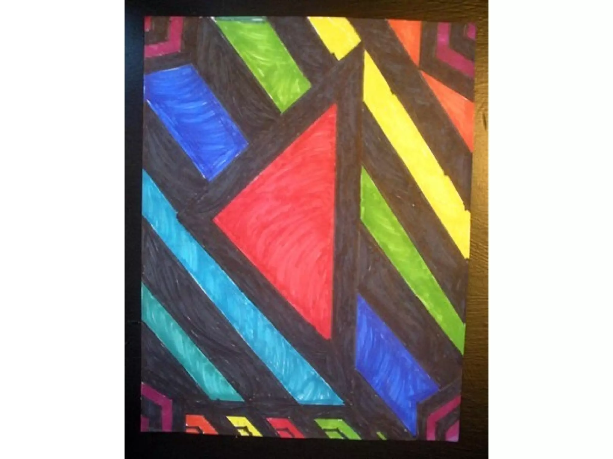 Diagonal line design and color theory | PPT