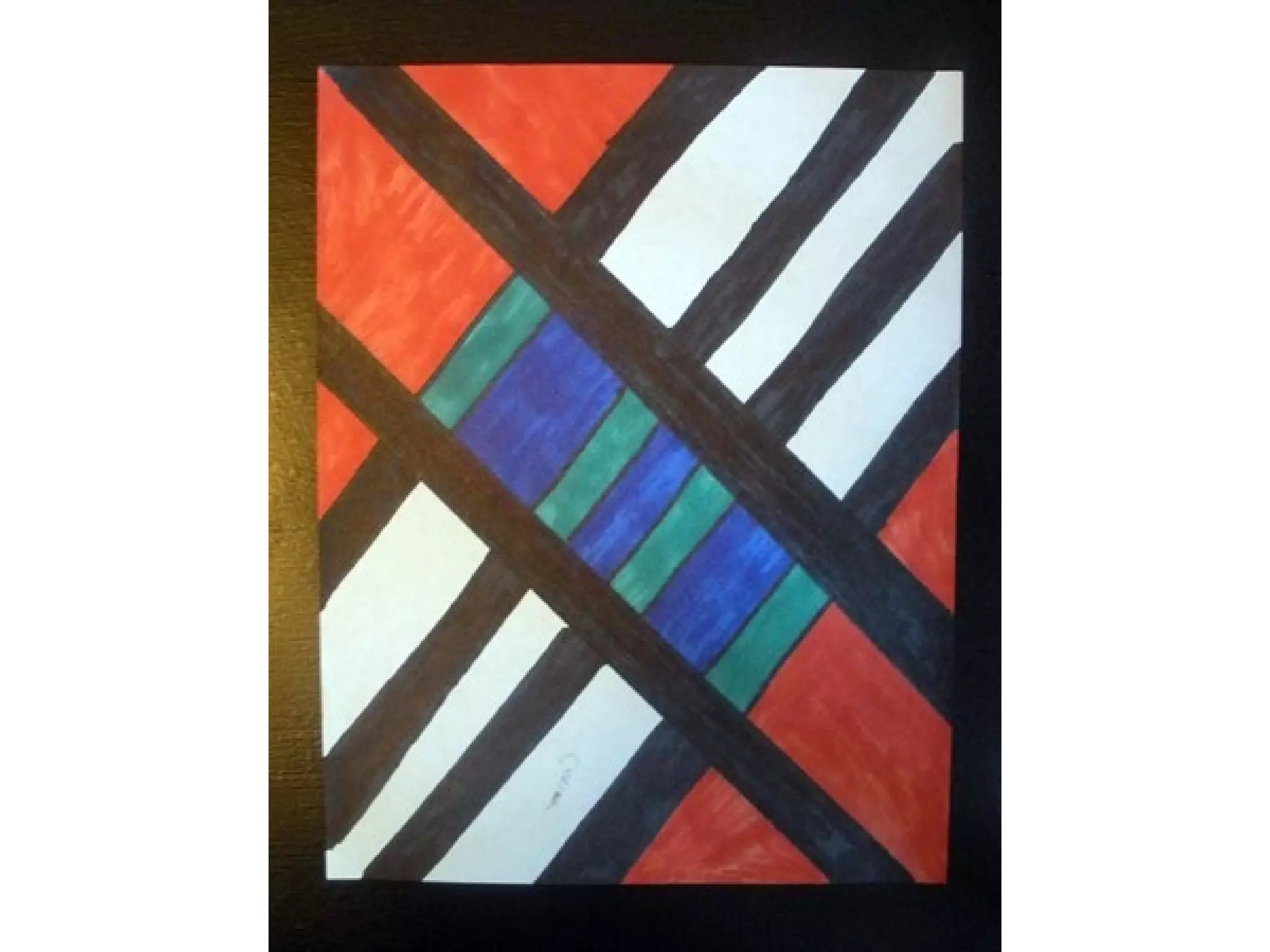 Diagonal line design and color theory | PPT