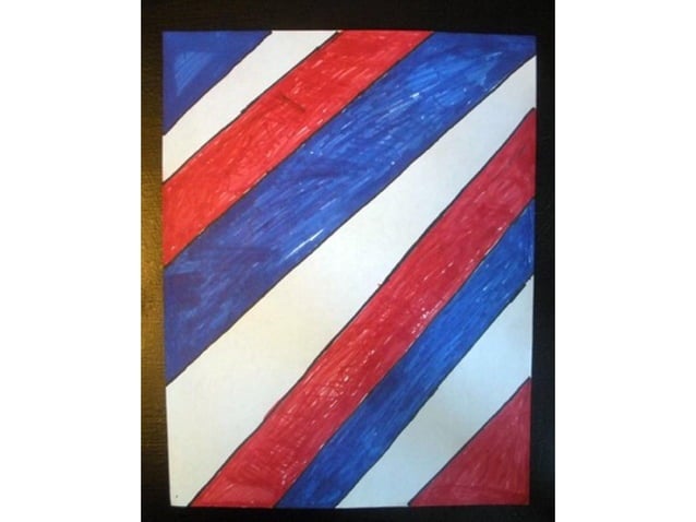 Diagonal line design and color theory | PPT