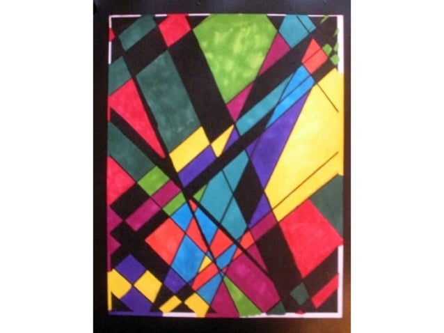 Diagonal line design and color theory | PPT