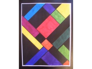 Diagonal line design and color theory | PPT