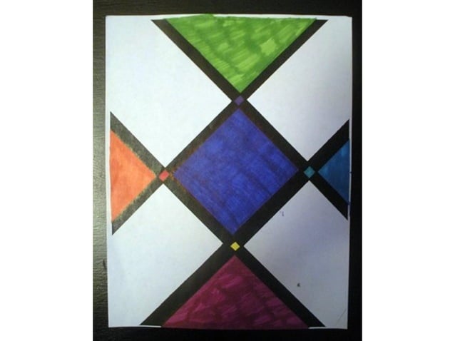 Diagonal line design and color theory | PPT