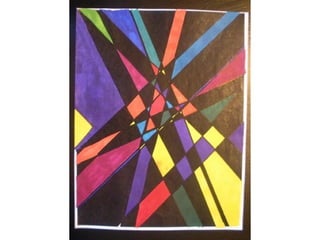 Diagonal line design and color theory | PPT