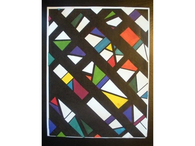 Diagonal line design and color theory | PPT