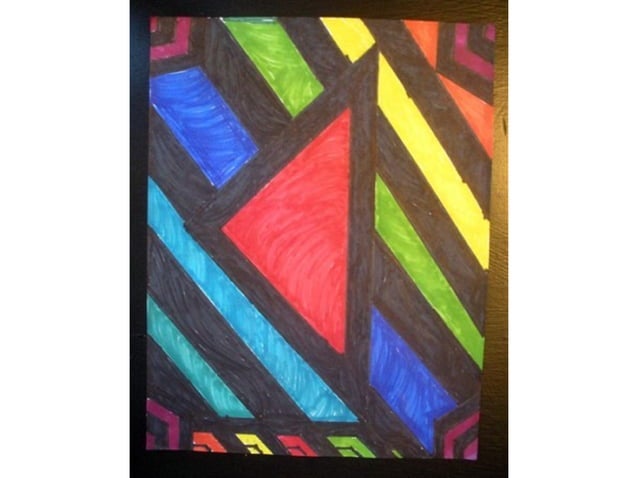 Diagonal line design and color theory | PPT