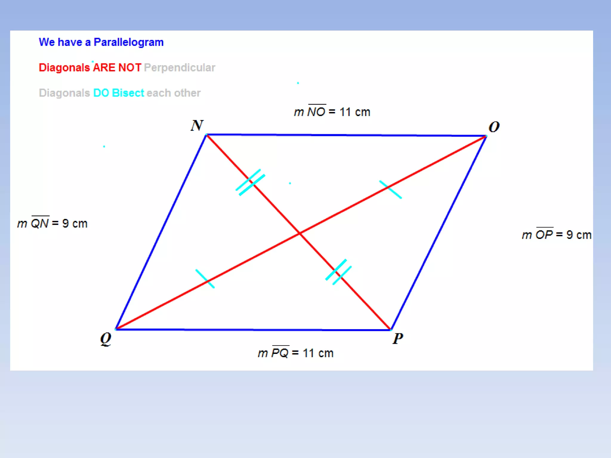 Diagonals of quadrilaterals | PPT