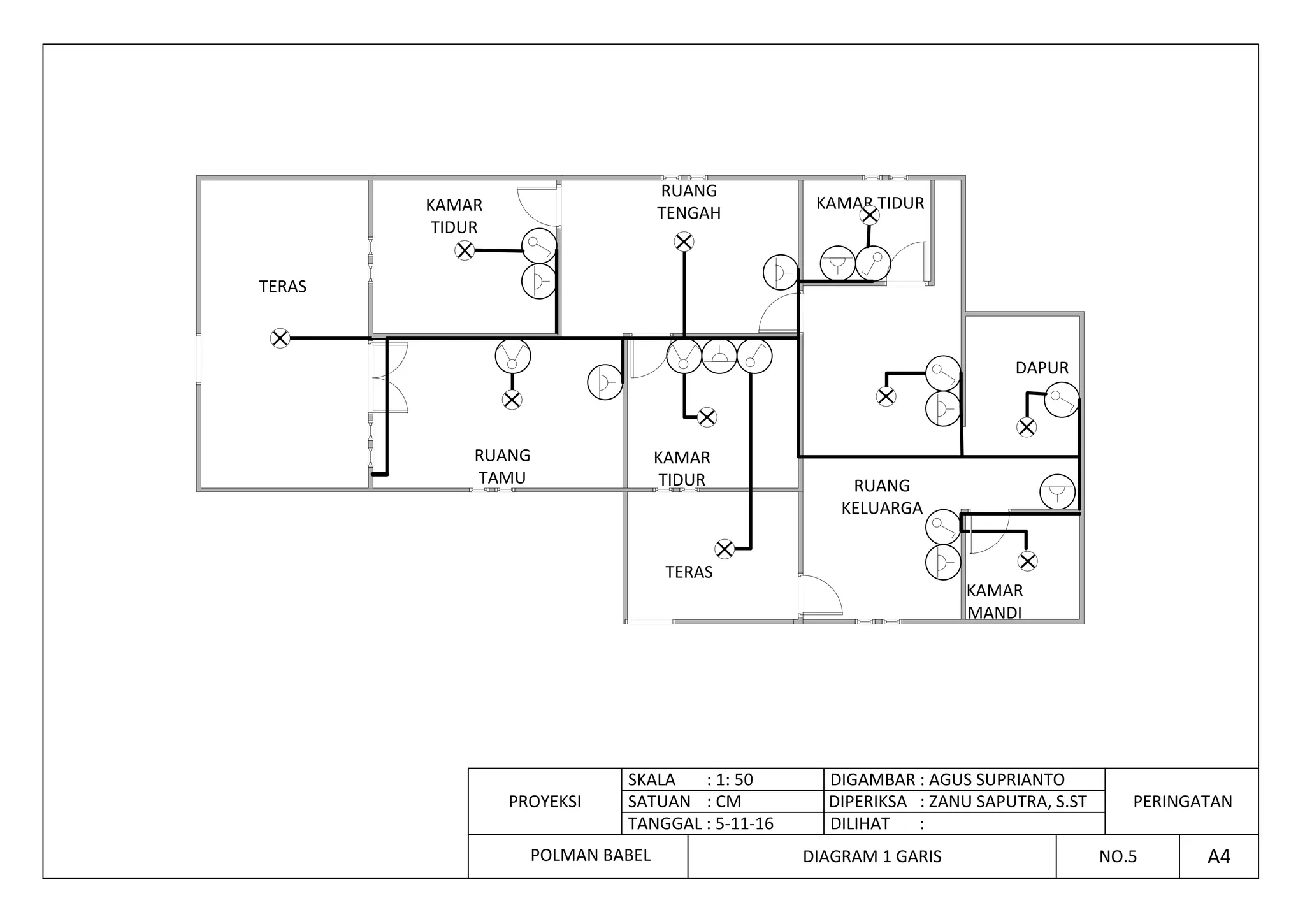 Diagram 1 garis rumah ku | PPT