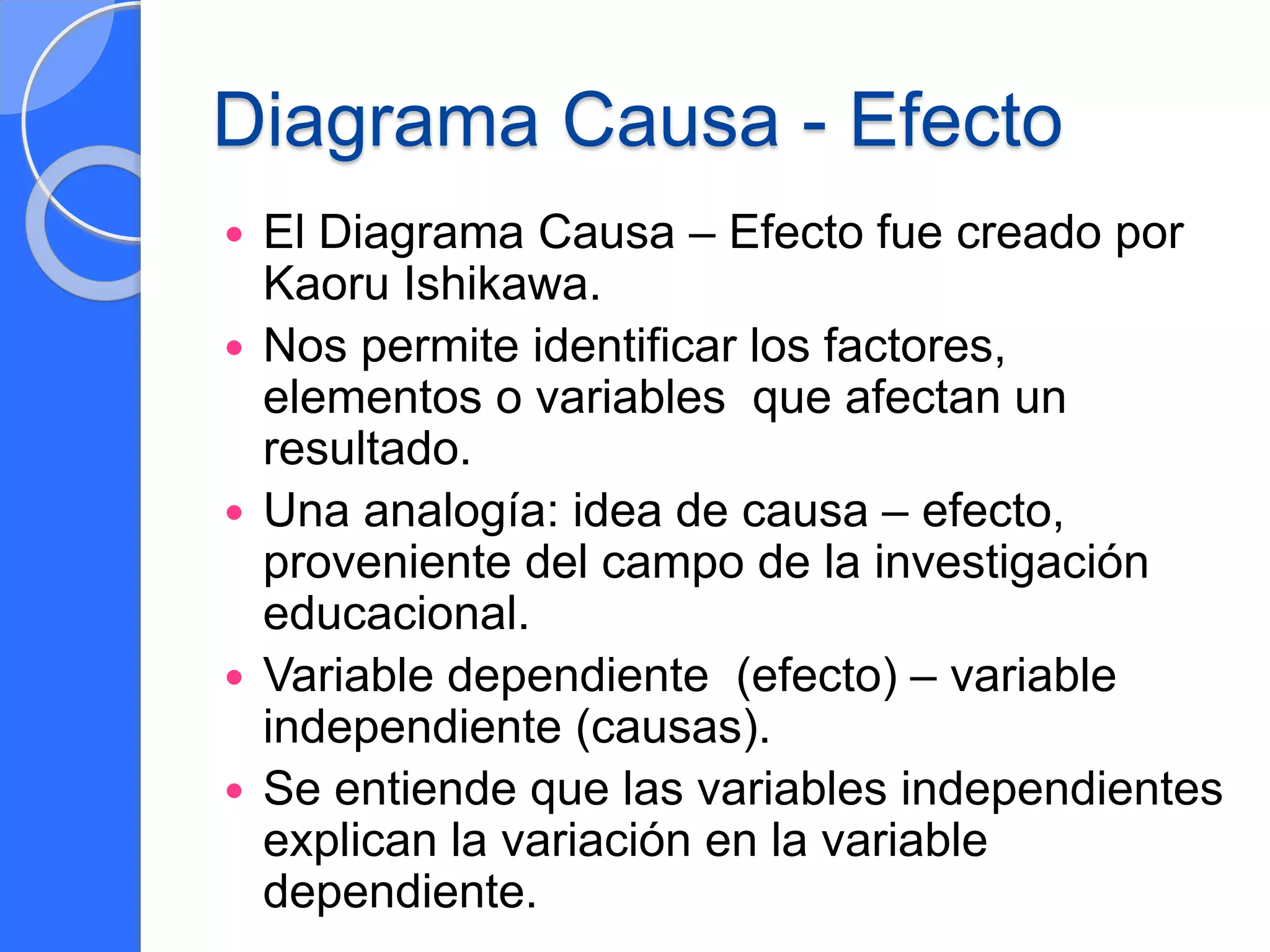 Diagrama causa efecto | PPTX