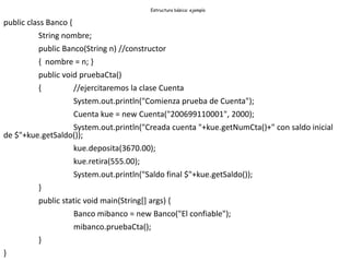 Diagrama Clase Codigo Java Metodos | PPTX | Programming Languages | Computing