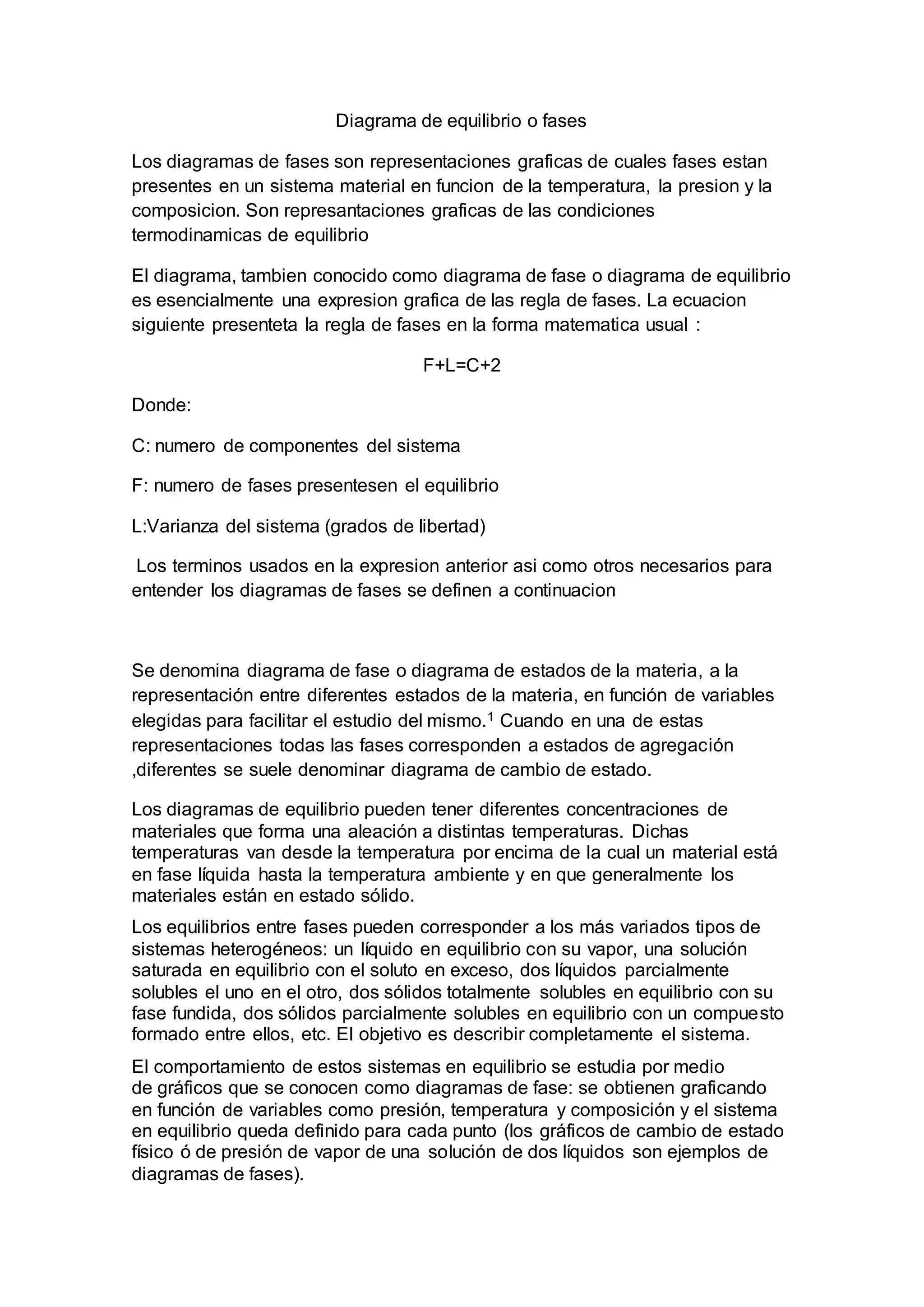 Diagrama de fases | DOCX | Physics | Science