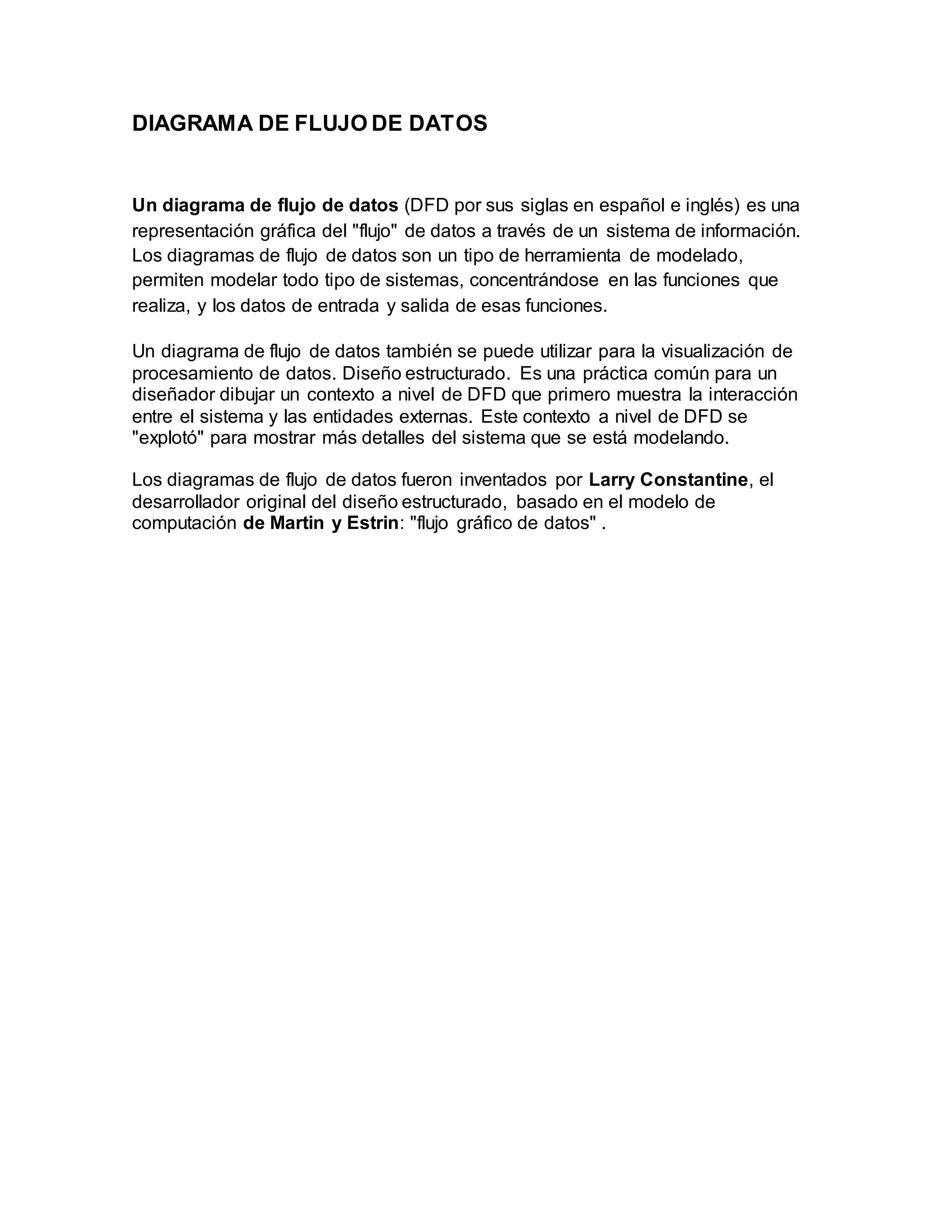 Diagrama de flujo de datos | DOCX | Databases | Computer Software and ...