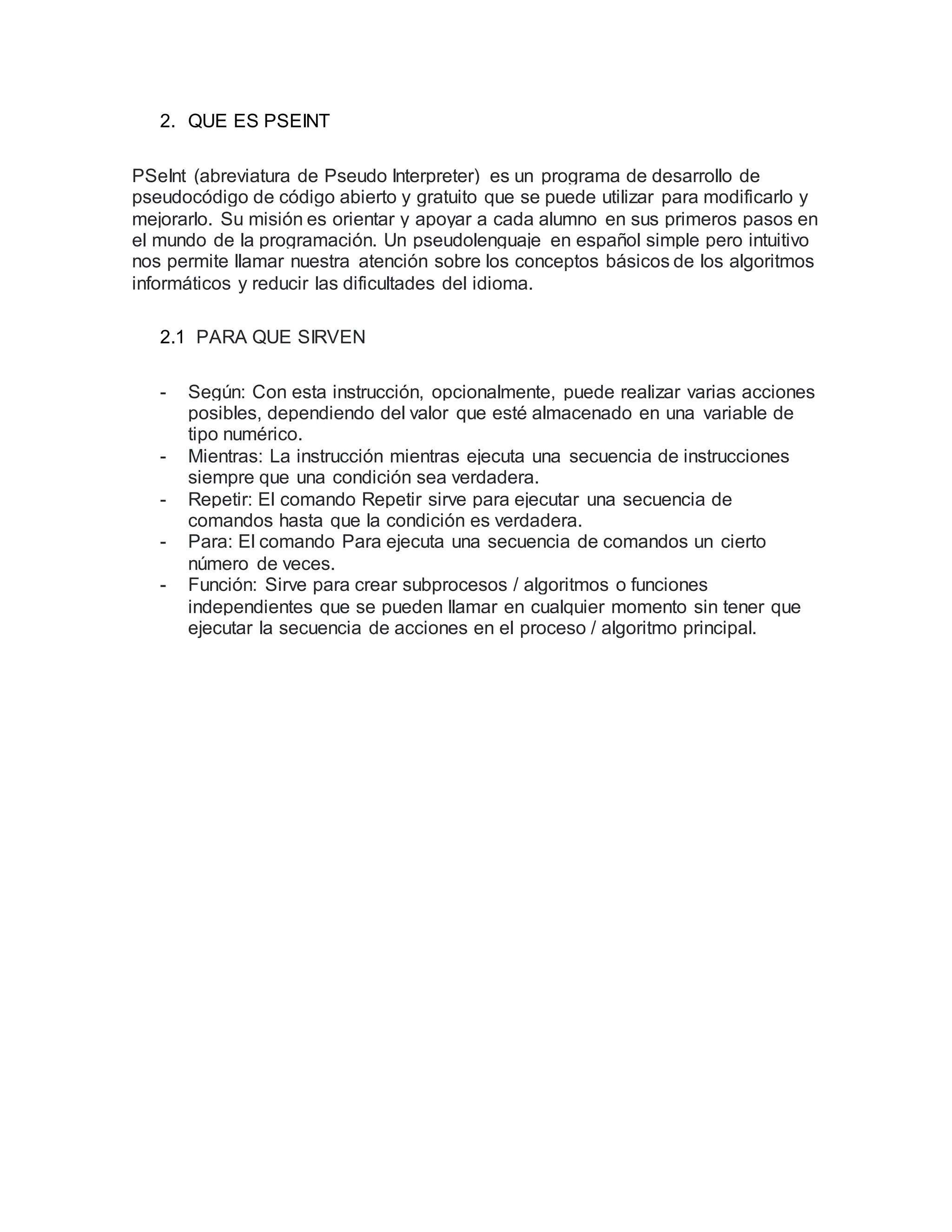 Diagrama de flujo y pseint | DOCX