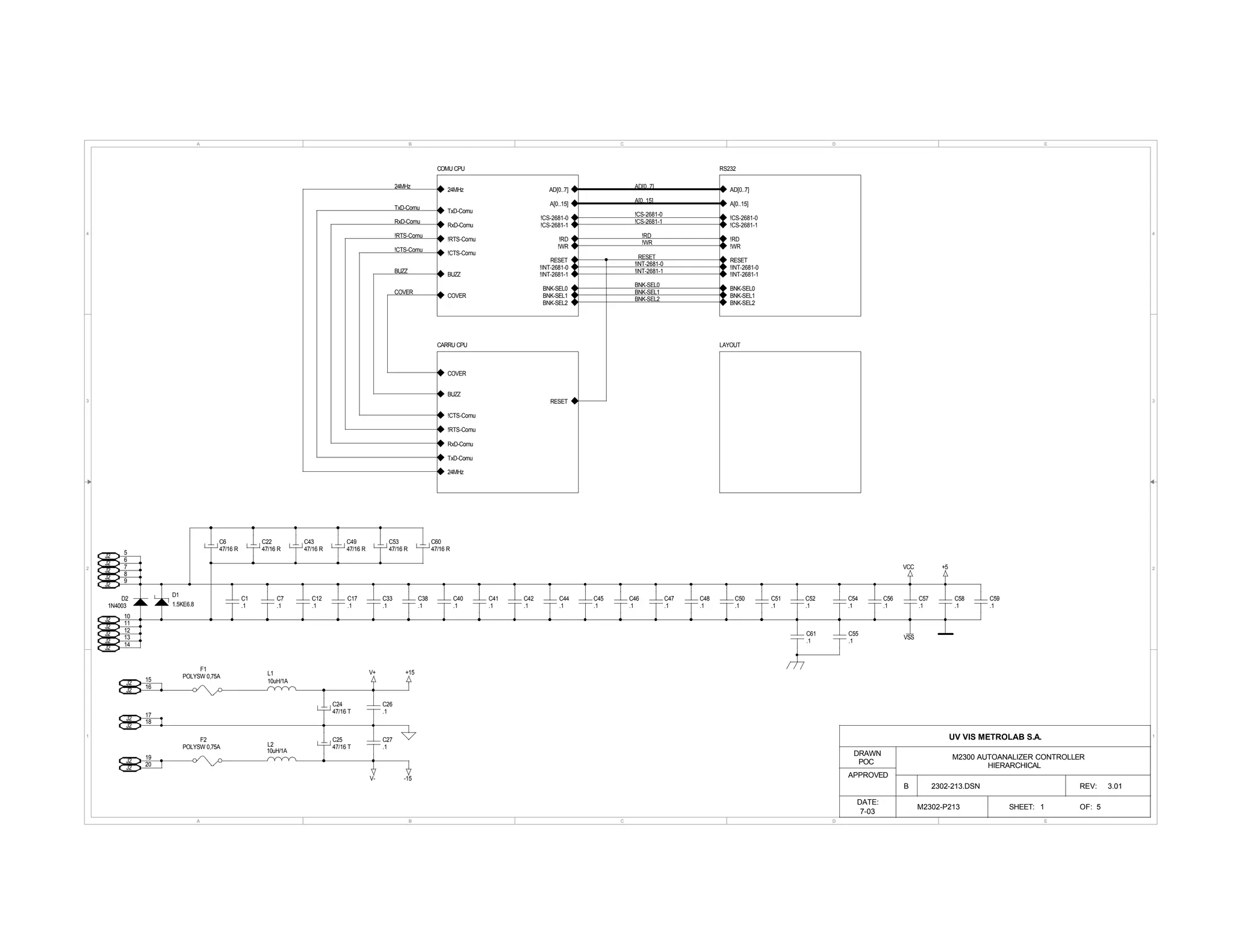 Diagrama Electrónico y de Conexiones Analizador de Química Automatizado ...