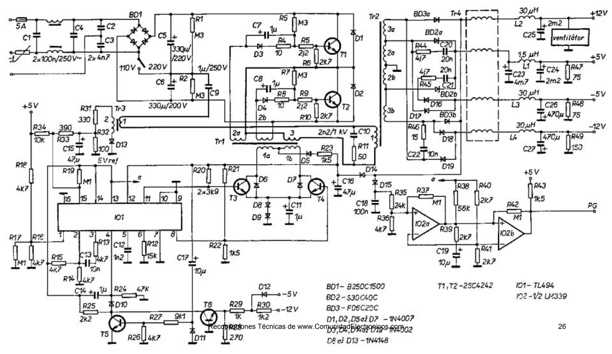 Diagramas de-fuentes-pc completo | PDF
