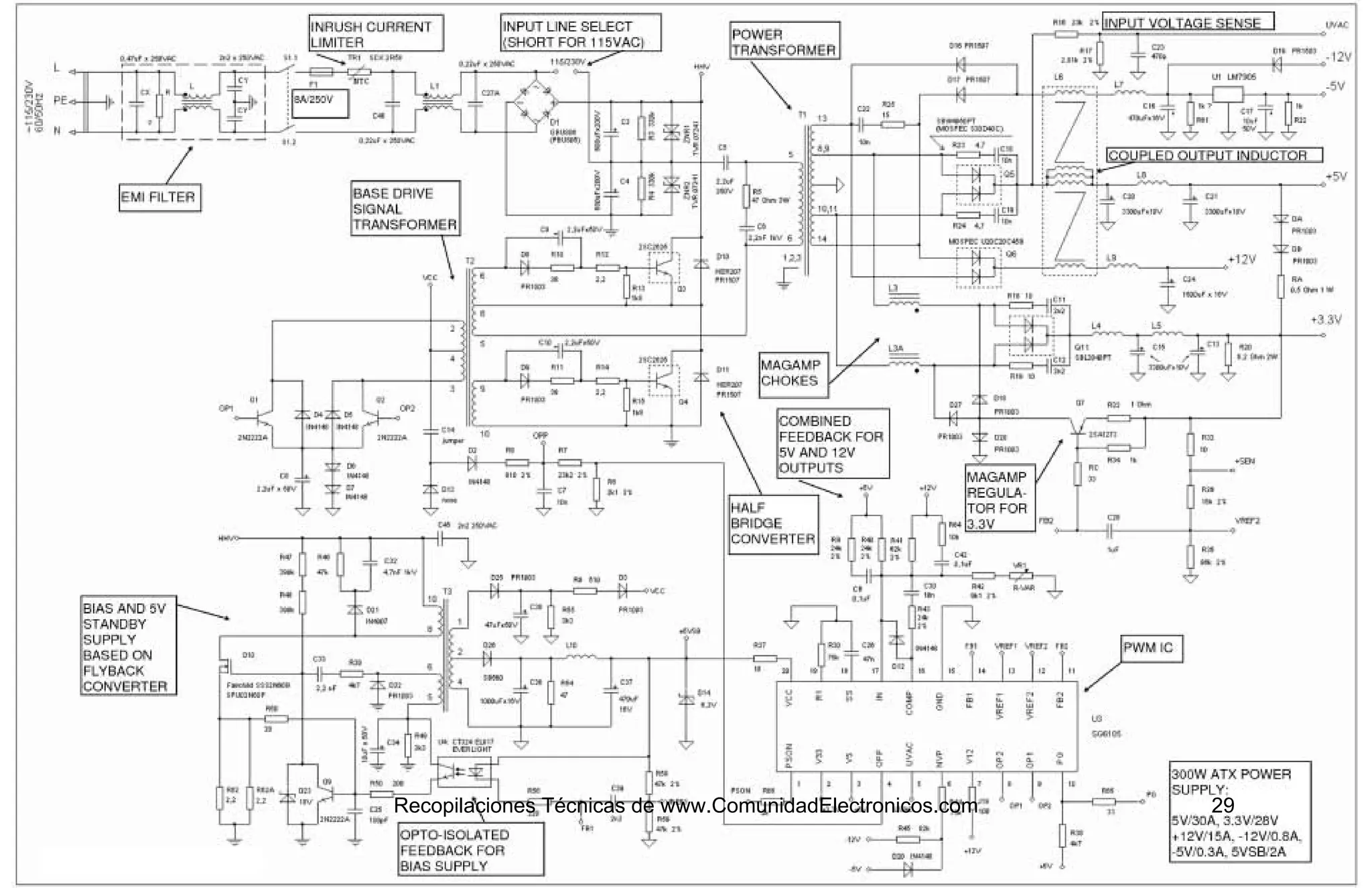 Diagramas de-fuentes-pc completo | PDF