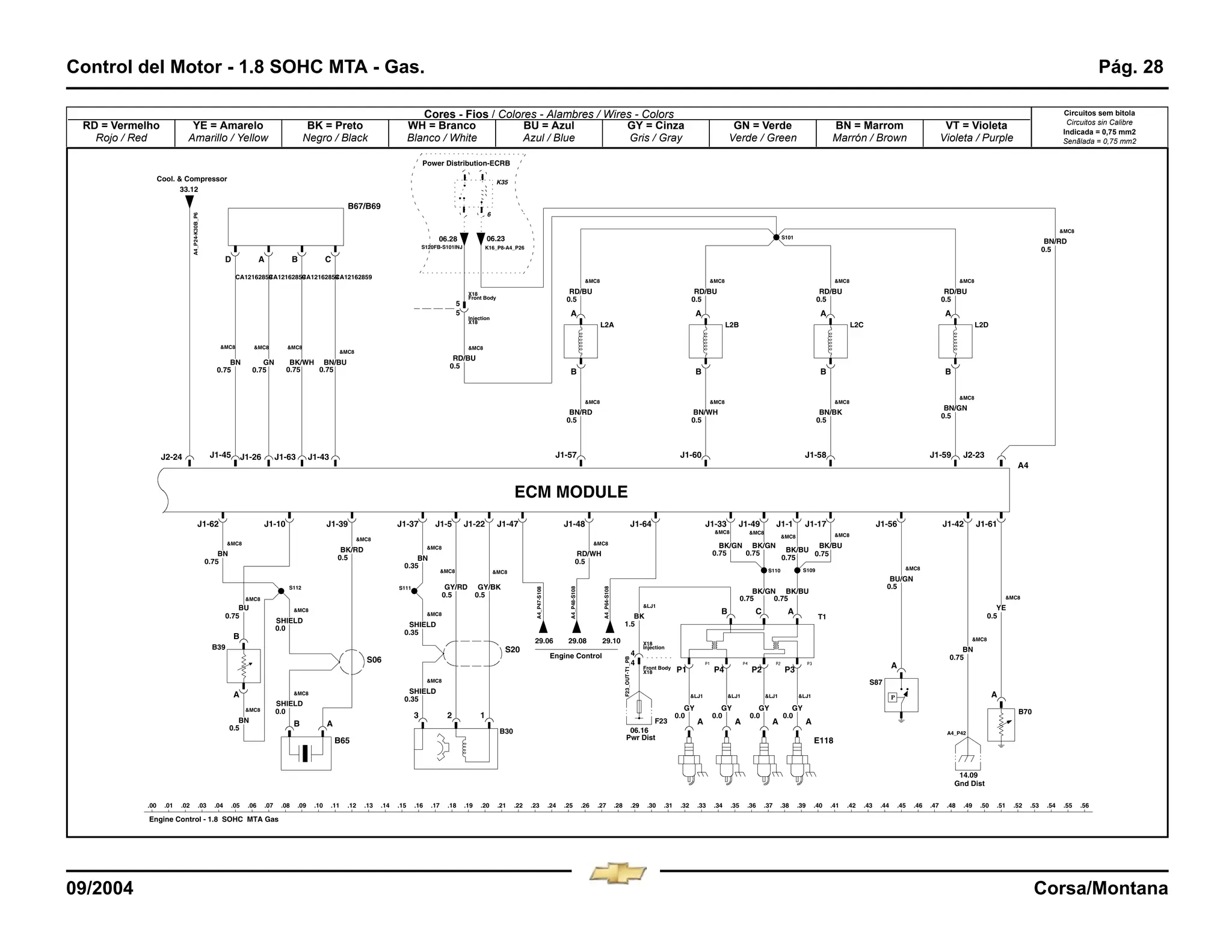 diagramas eléctrico de chevy2005.pdf operación corsa | PDF