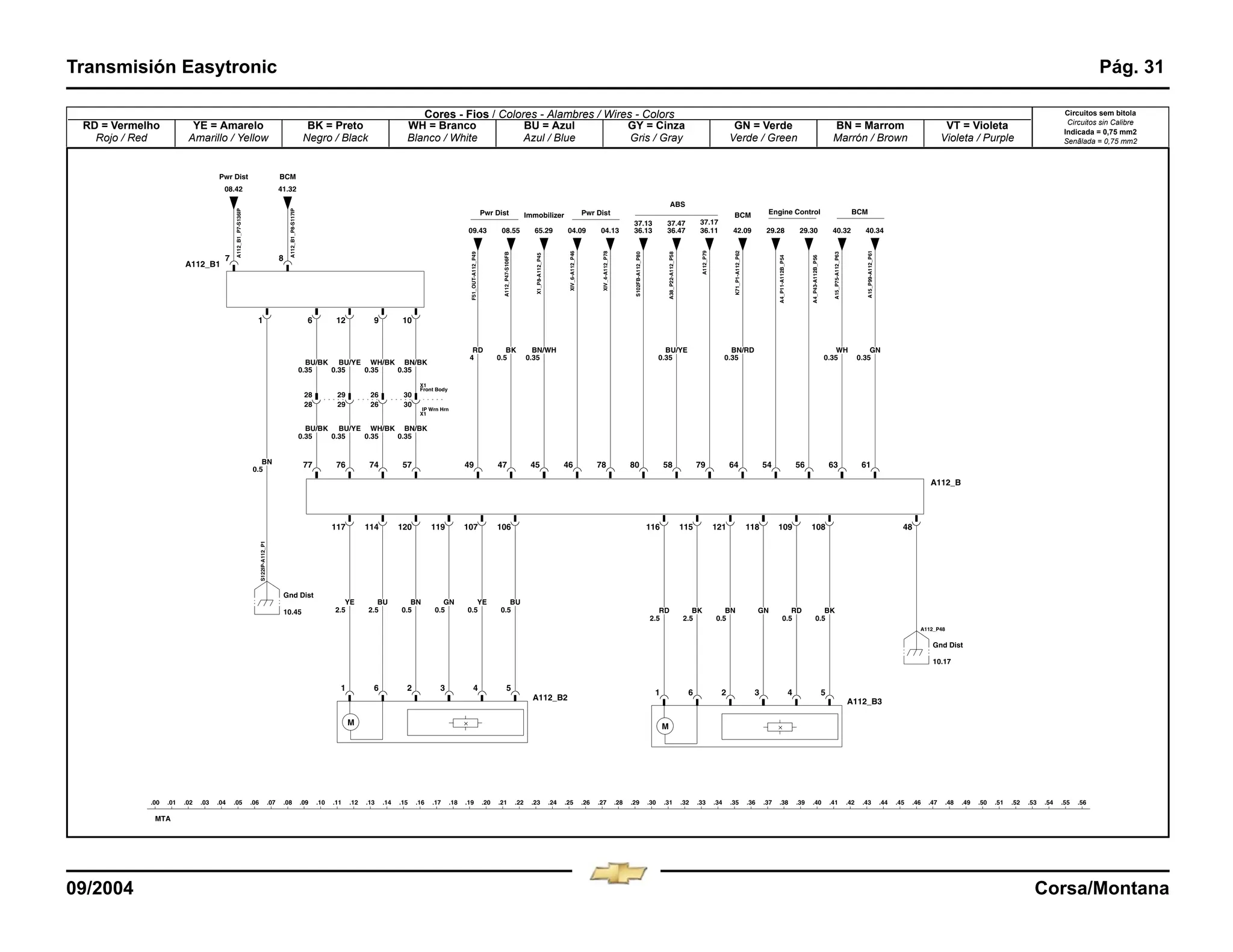 diagramas eléctrico de chevy2005.pdf operación corsa | PPT