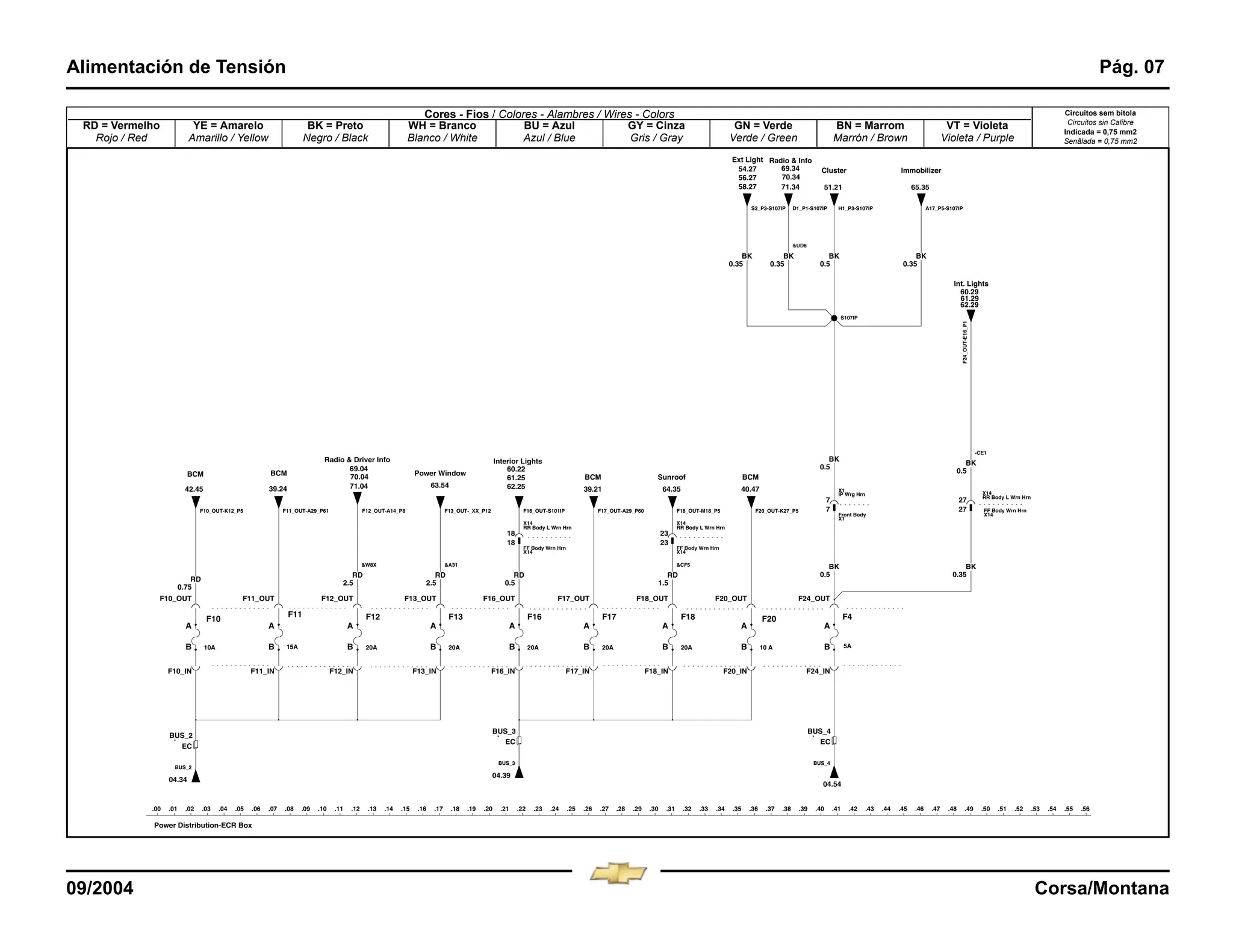 diagramas eléctrico de chevy2005.pdf operación corsa | PDF