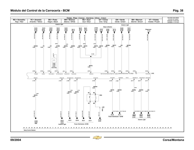 diagramas eléctrico de chevy2005.pdf operación corsa | PPT