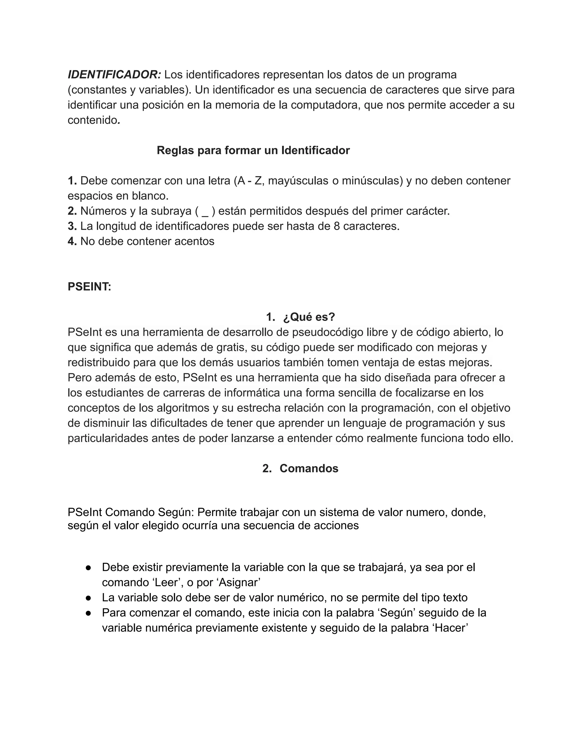 Diagramas de flujo y pseint | PDF