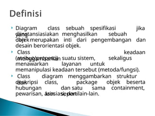 Diagram Class dan Diagram Object presentasi | PPT