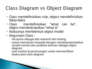 Diagram Class dan Diagram Object presentasi | PPT