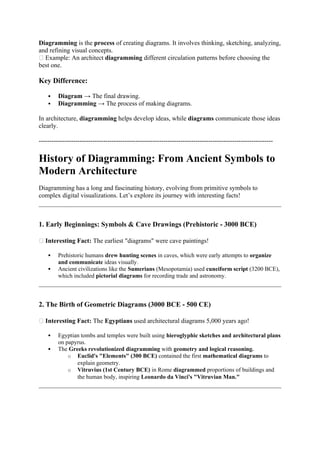 DIAGRAMING in archirtecture basics for Students | PDF