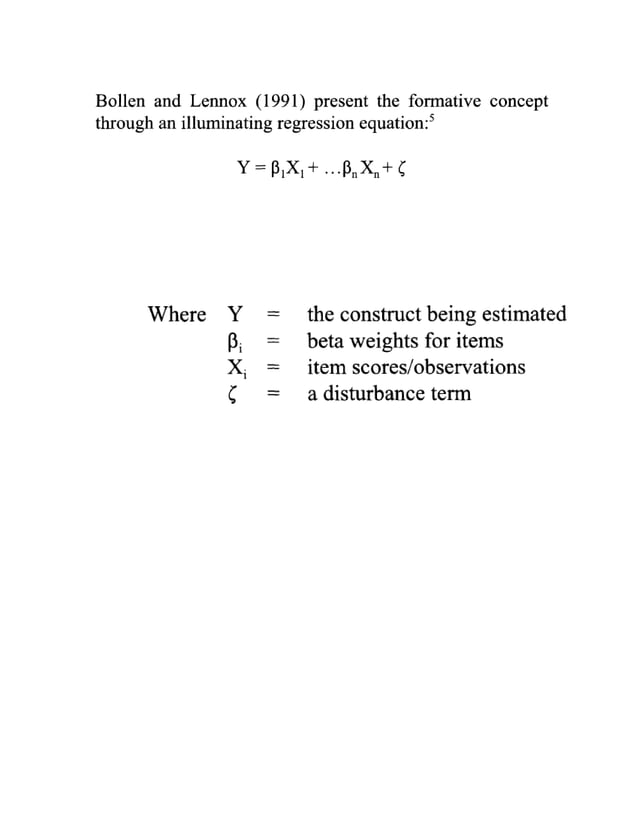 Reflective and formative constructs differences | PDF