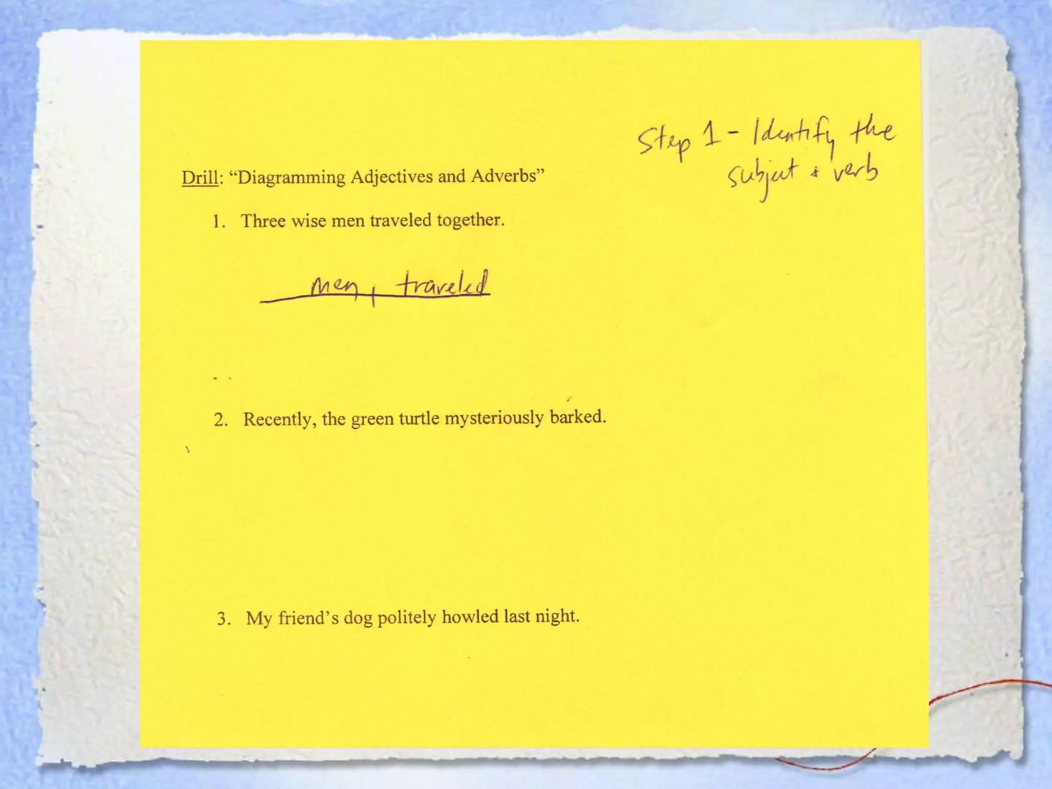 Diagramming Adjectives Adverbs | PPT