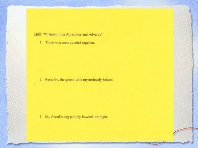 Diagramming Adjectives Adverbs | PPT