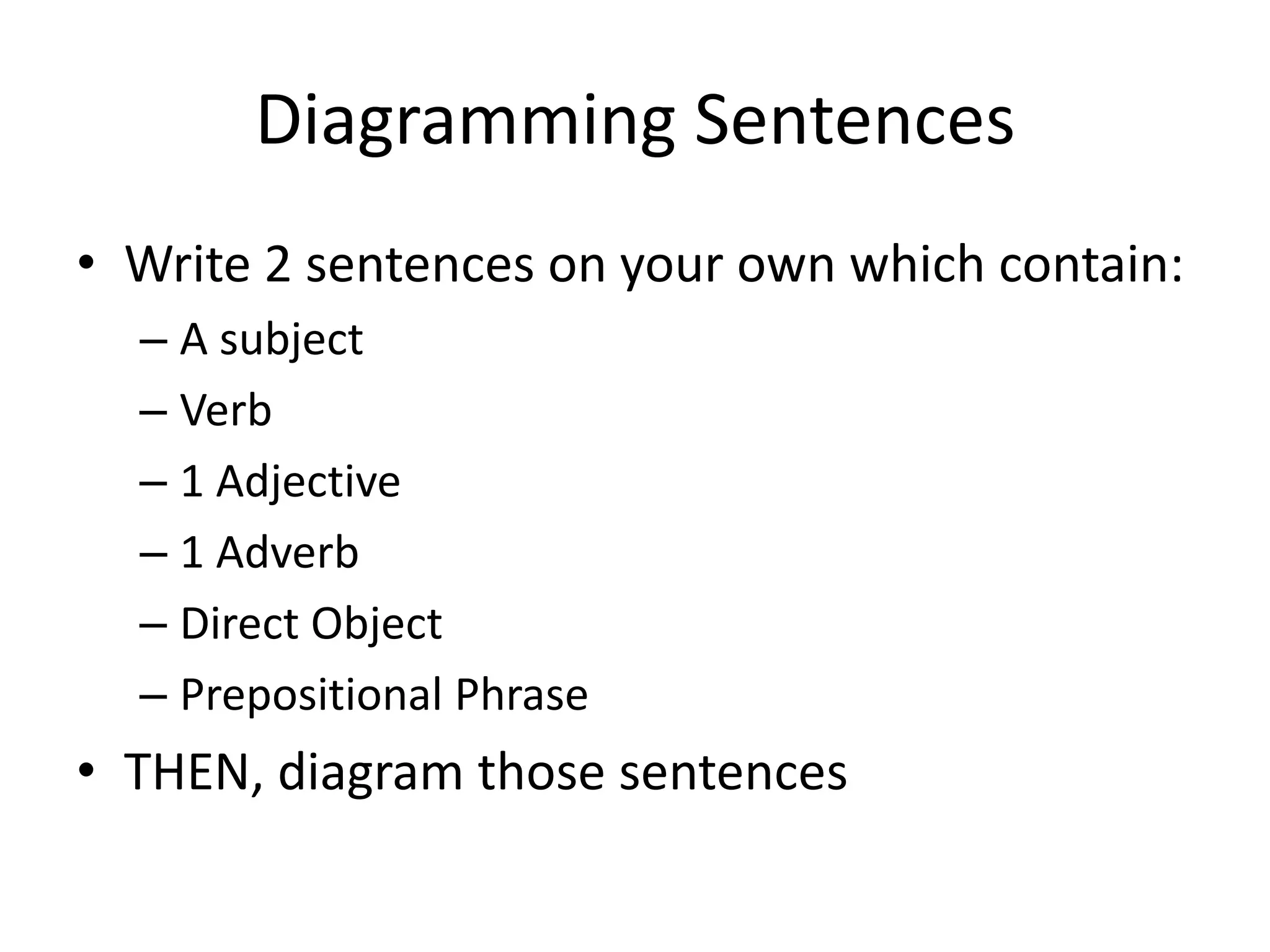 Diagramming Sentences | PPTX