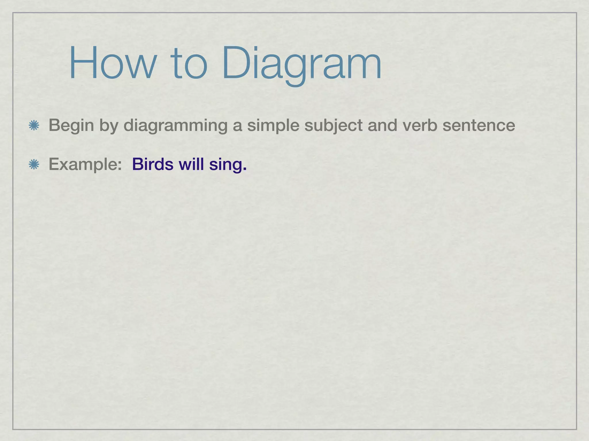 Diagramming sentences 1 | KEY