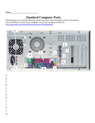 Diagram of cpu ports | PDF