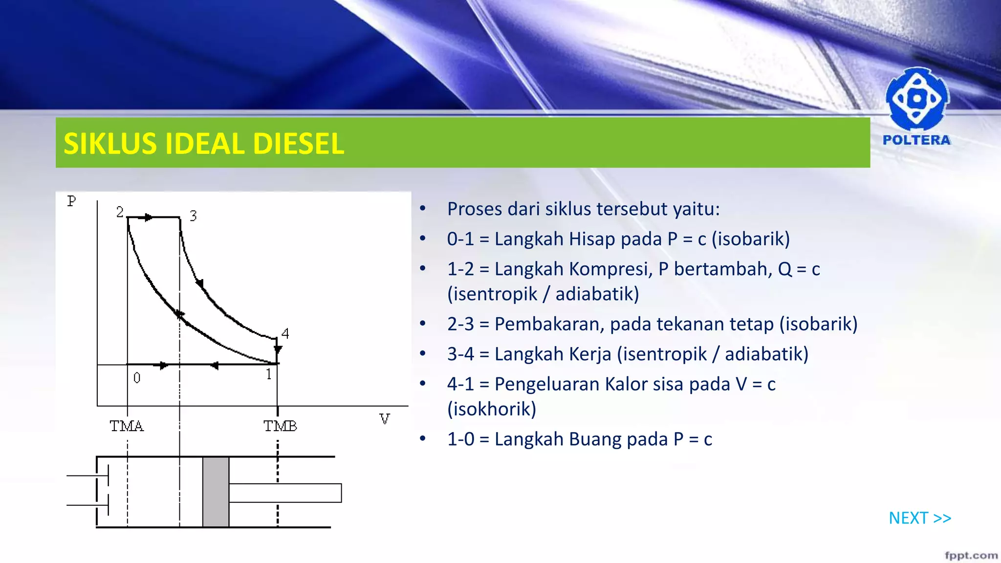 Diagram p v pada mesin diesel | PPTX