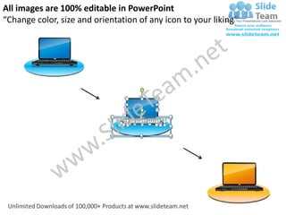 Diagram showing local area network powerpoint templates 0712 | PPT