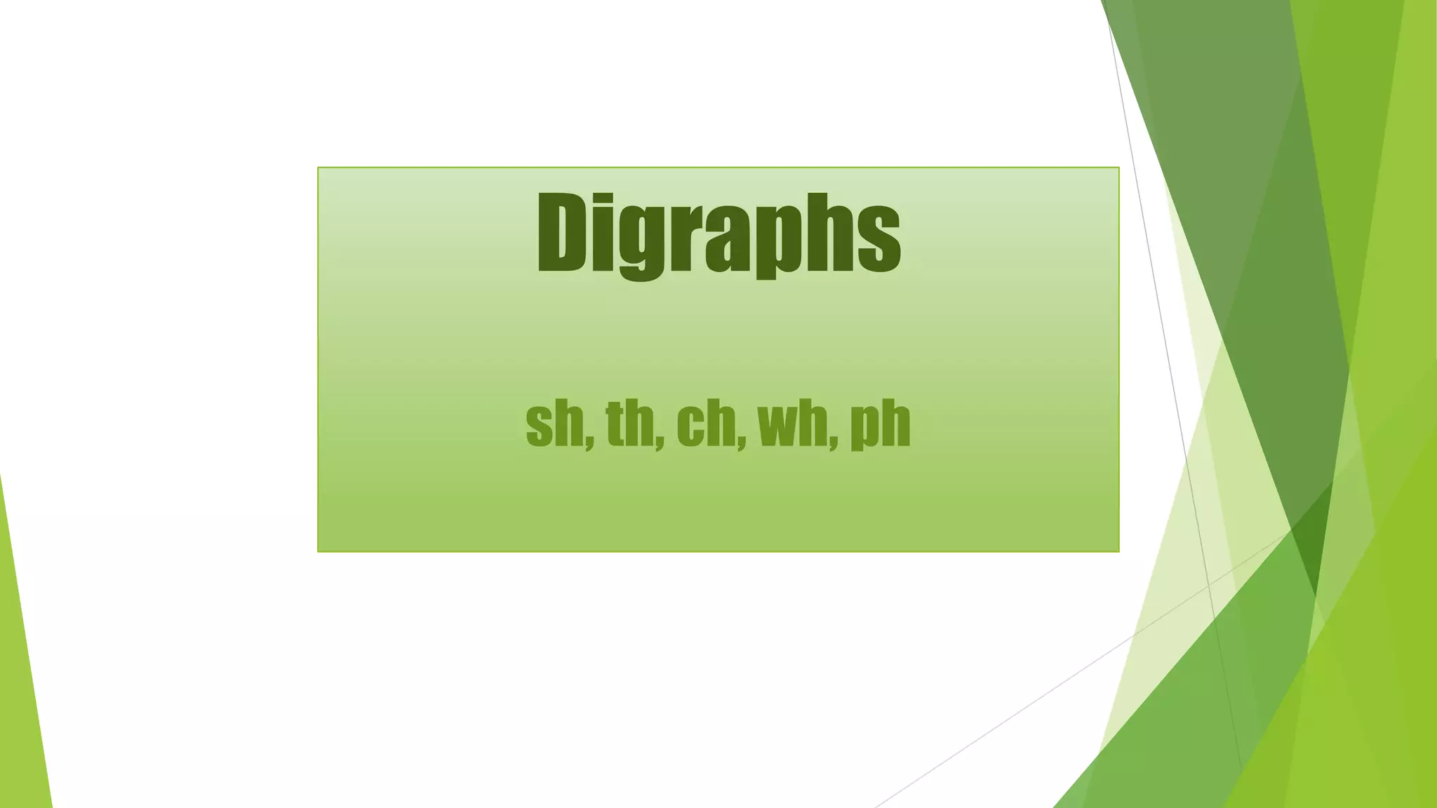 Digraphs | PPTX