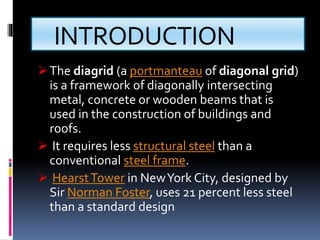 Diagrids the language of the modern day builder | PPTX