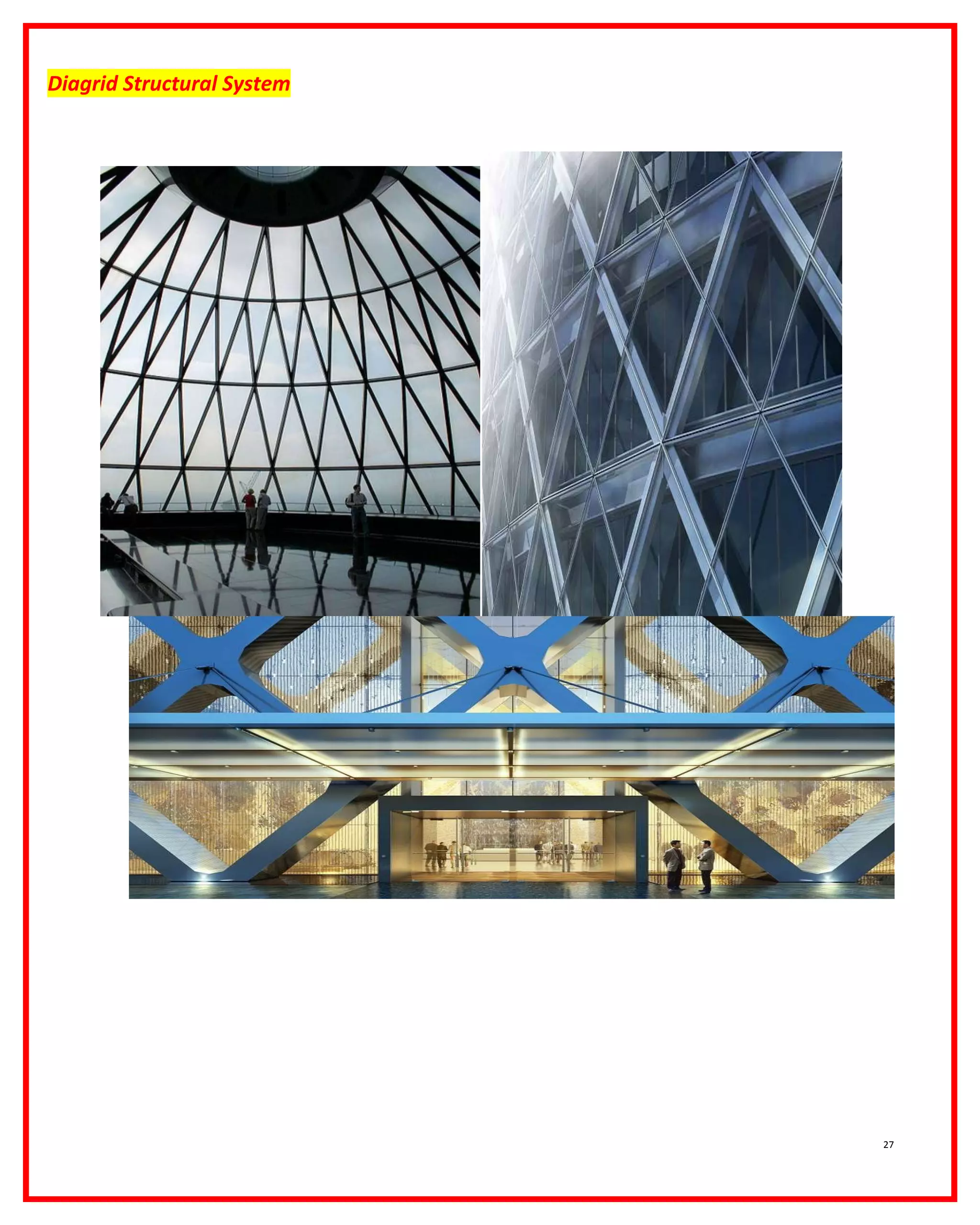 Diagrid structure system - شبكات العقد الاطارية | PDF