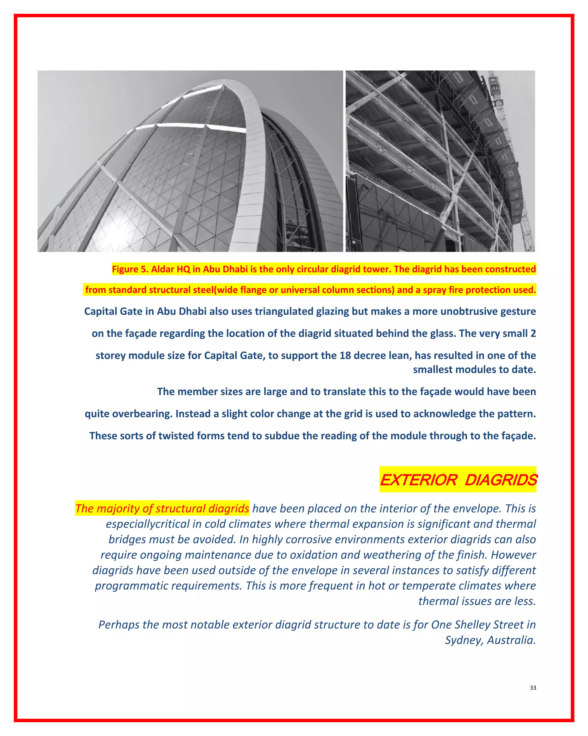 Diagrid structure system - شبكات العقد الاطارية | PDF