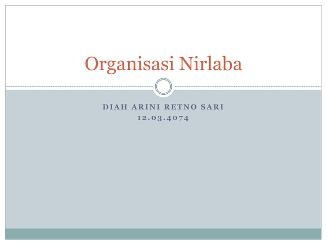 Diaharini12.03.4074 organisasi nirlaba | PPT