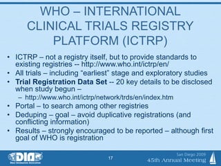 Clinical Trial Registries. | PDF