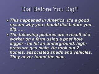 Dial Before You Dig | PPT