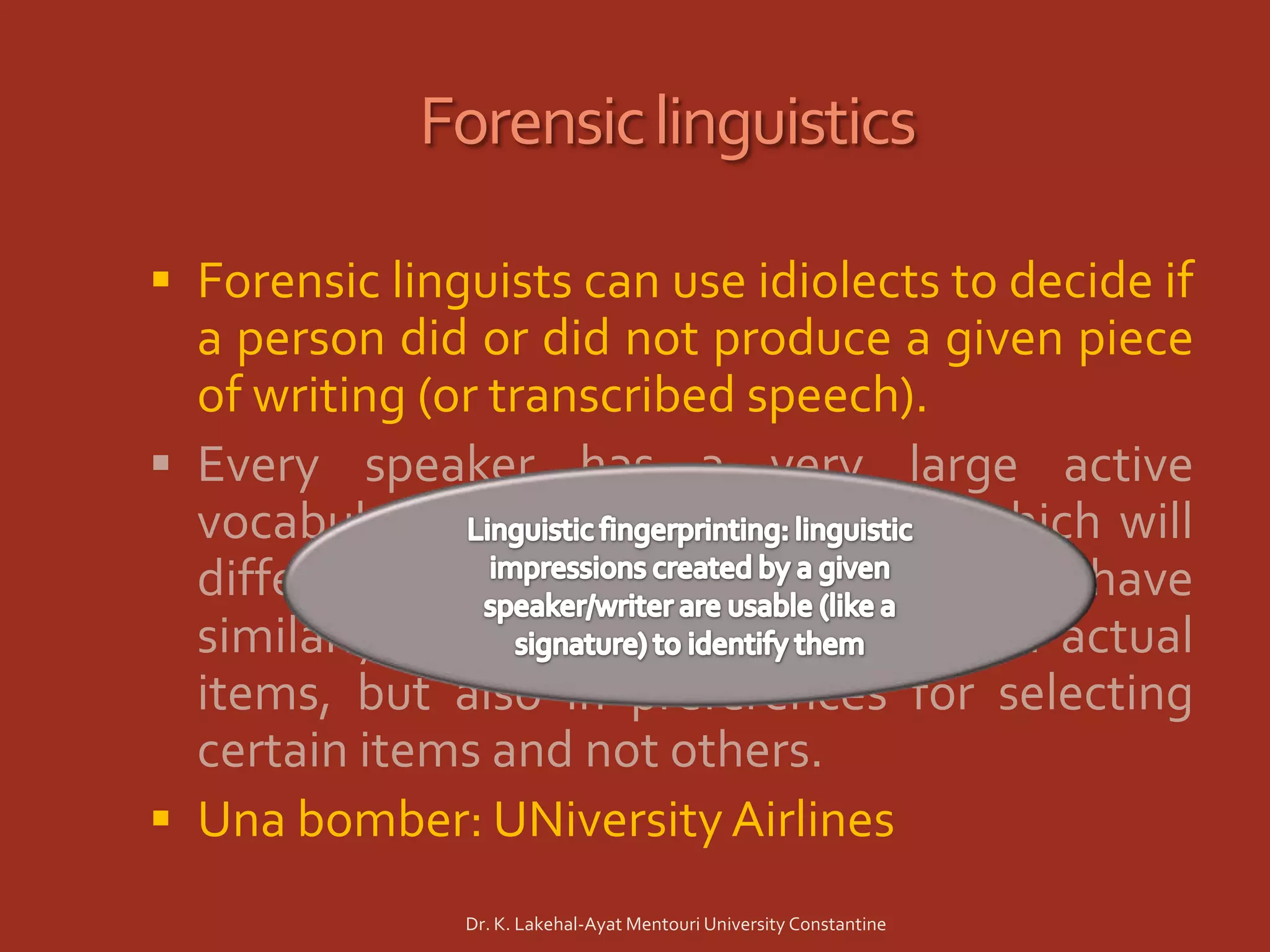 Dialect and accent (idiolect) | PPTX
