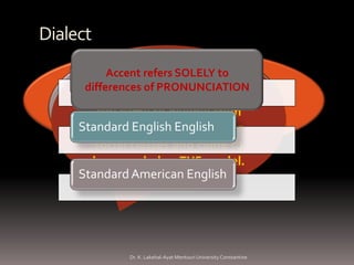 Dialect and accent (idiolect) | PPTX