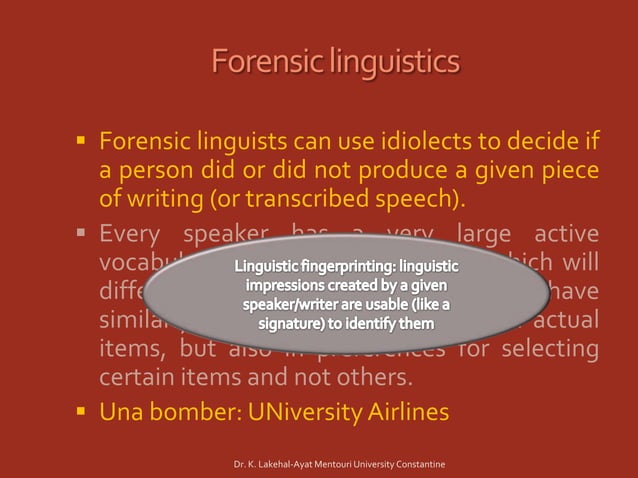 Dialect and accent (idiolect) | PPTX