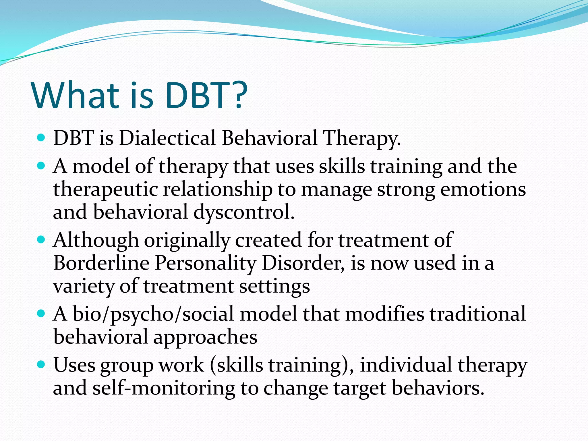 What is DBT? | PPTX