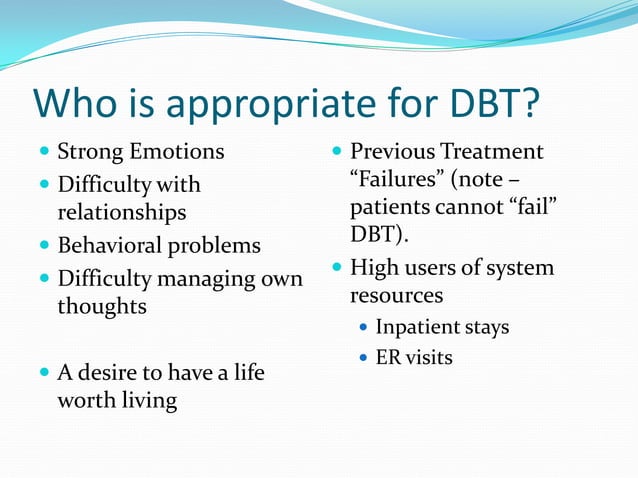 What is DBT? | PPTX | Mental Health | Diseases and Conditions