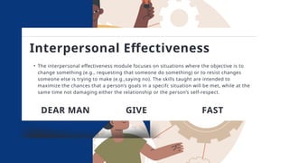 Introduction to Dialectical Behavior Therapy | PPTX